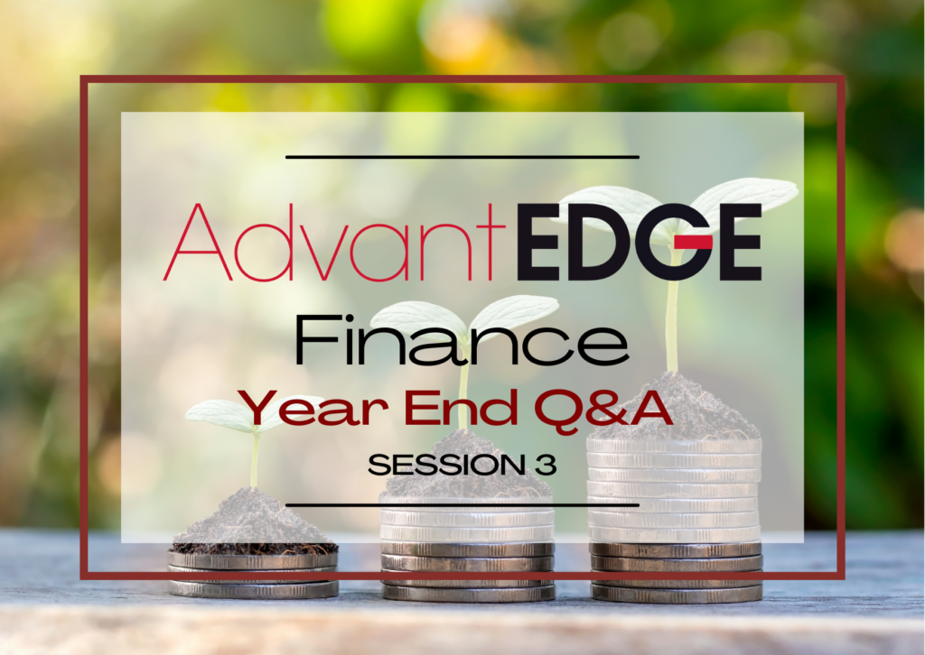 Finance: Year End Q&A - Session 3 - EDGE IT Systems